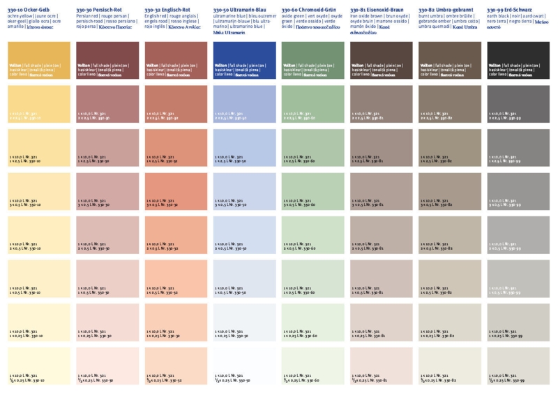 Farvekort for Kulørt Vægmaling/toner nr. 330 - Gratis farvekort til ...